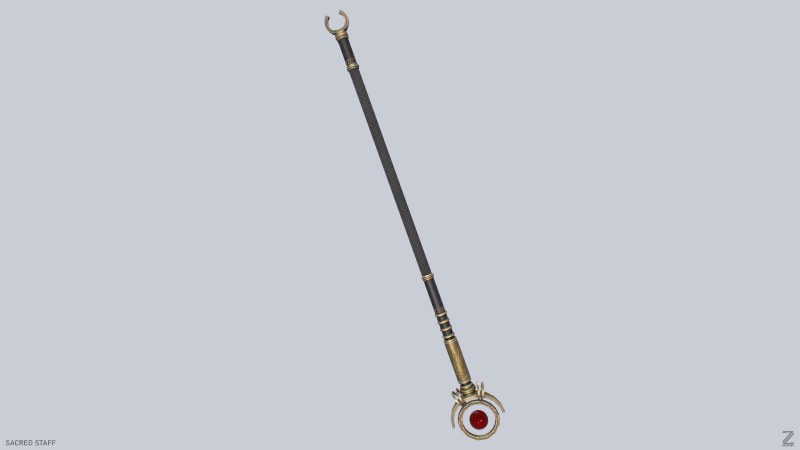 Sacred staff 3D Model in Melee 3DExport