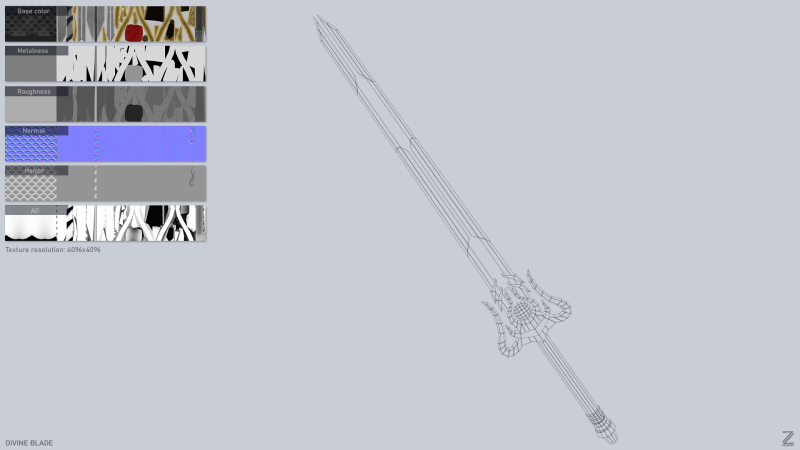 Divine blade 3D Model in Melee 3DExport