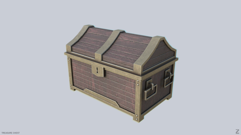 Treasure chest 3D Model in Other 3DExport