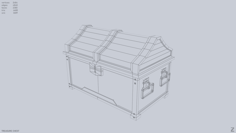 Treasure chest 3D Model in Other 3DExport