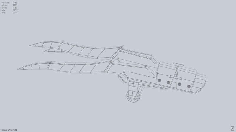 Claw weapon 3D Model in Melee 3DExport