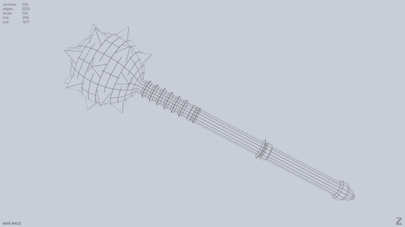 War mace 3D Model in Melee 3DExport