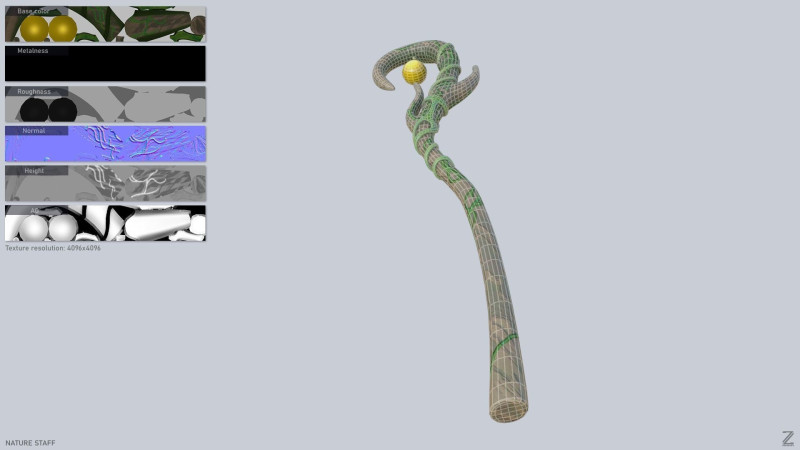 Nature staff collection 3D Model in Melee 3DExport