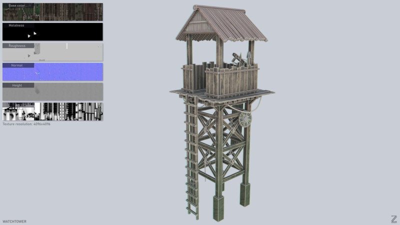 Watchtower 3D Model in Fantasy 3DExport
