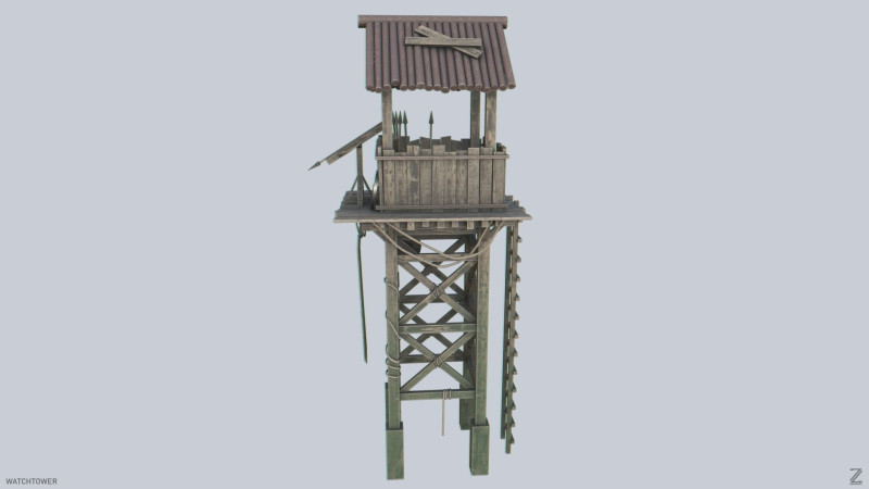 Watchtower 3D Model in Fantasy 3DExport