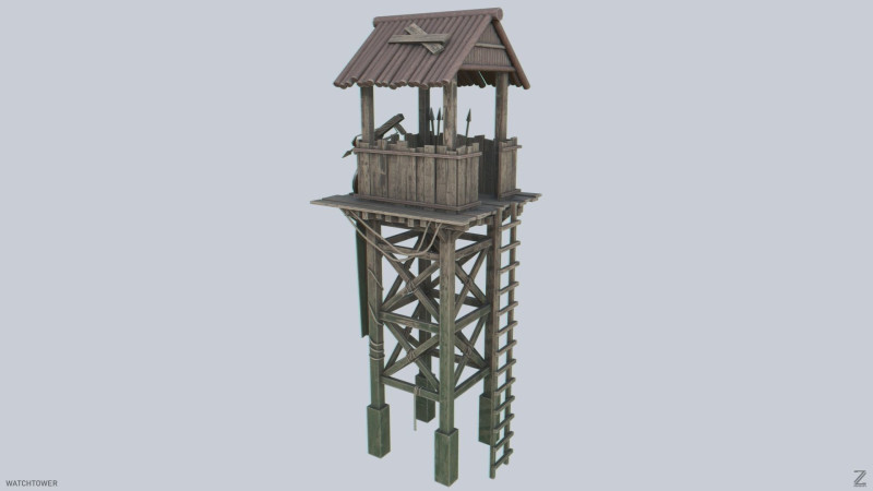 Watchtower 3D Model in Fantasy 3DExport