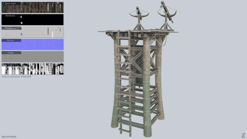 Watchtower 3D Model in Fantasy 3DExport