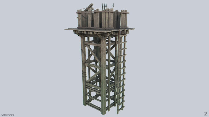 Watchtower 3D Model in Fantasy 3DExport