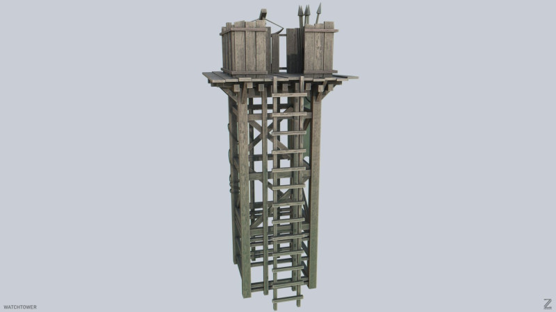 Watchtower 3D Model in Fantasy 3DExport