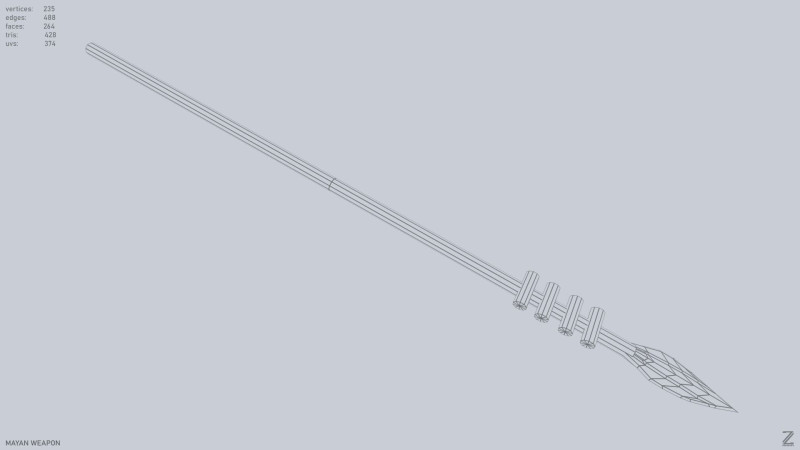 Mayan weapon 3D Model in Melee 3DExport