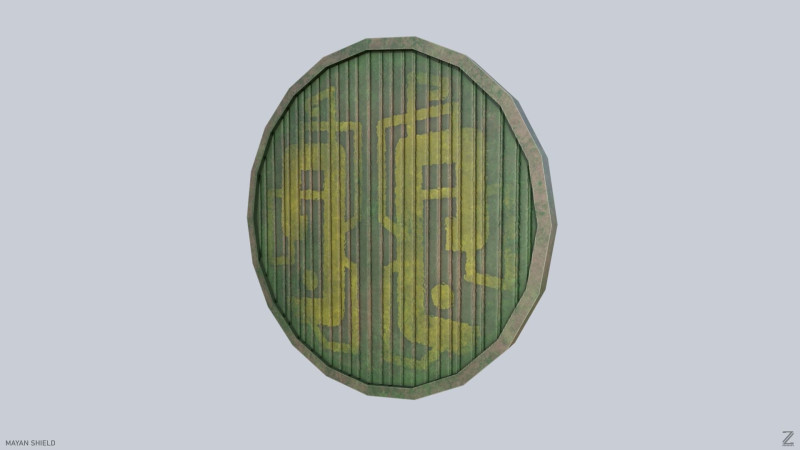 Mayan shield 3D Model in Melee 3DExport