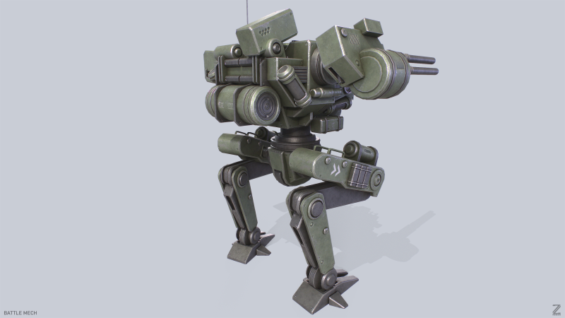 Battle Mech 3D Model in Combat 3DExport