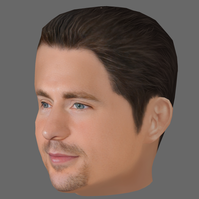 Chris Evans Head - Low poly head for game 3D Model in Man 3DExport