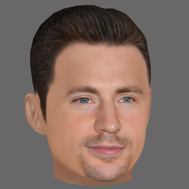 Chris Evans Head - Low poly head for game 3D Model in Man 3DExport