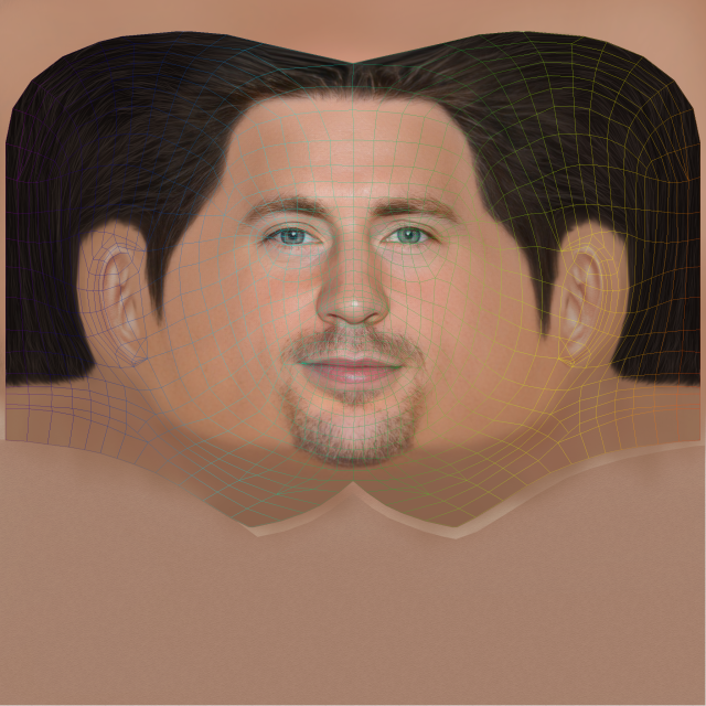Chris Evans Head - Low poly head for game 3D Model in Man 3DExport