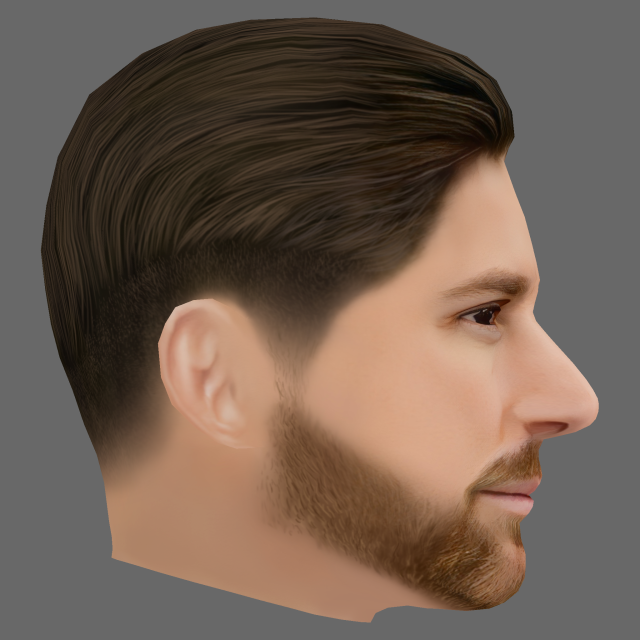 Lionel Messi Head - Low poly head for game 3D Model in Man 3DExport