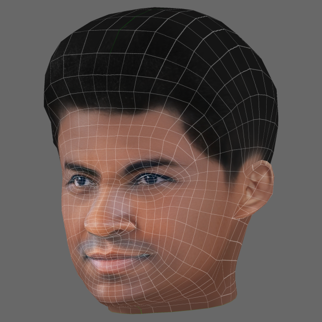 Muhammad Ali Head - Low poly head for game 3D Model in Man 3DExport