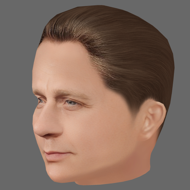 Daniel Craig Head - Low poly head for game 3D Model in Man 3DExport