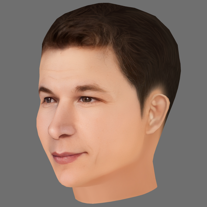 Alec Utgoff Head - Low poly head for game 3D Model in Man 3DExport