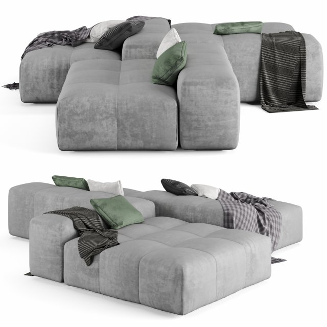 Pixel modular sofa by Saba Vol-2 3D Model in Sofa 3DExport