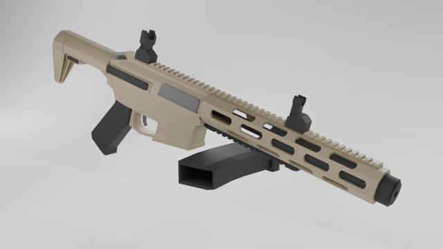 aac pdw honey badger 3D Model in Submachine Guns 3DExport