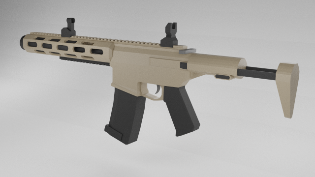 aac pdw honey badger 3D Model in Submachine Guns 3DExport