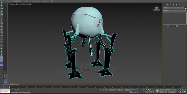 mini robot 3D Model in Robot 3DExport