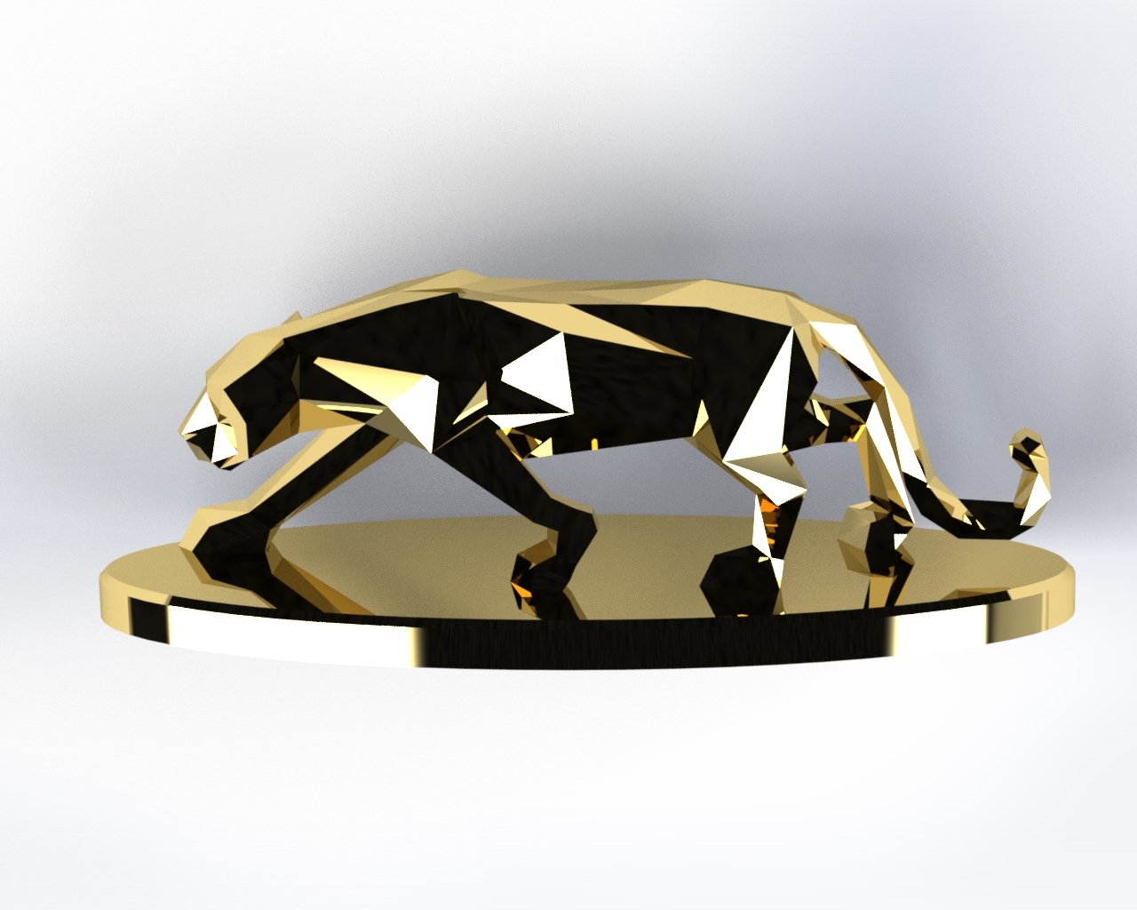 Pantera decorativa 3D Model in Wildlife 3DExport