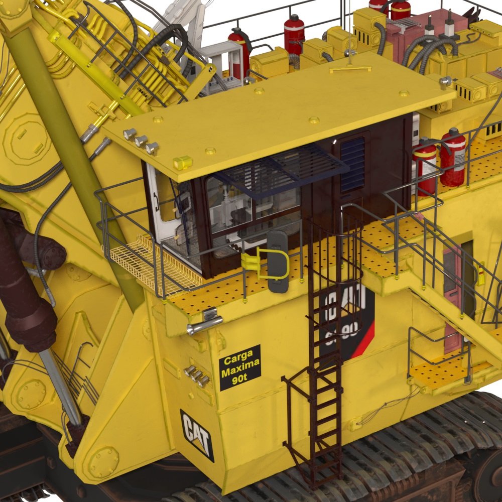 Excavator Caterpillar 6090 FS Hydraulic Front Shovel 3D Model in Heavy ...