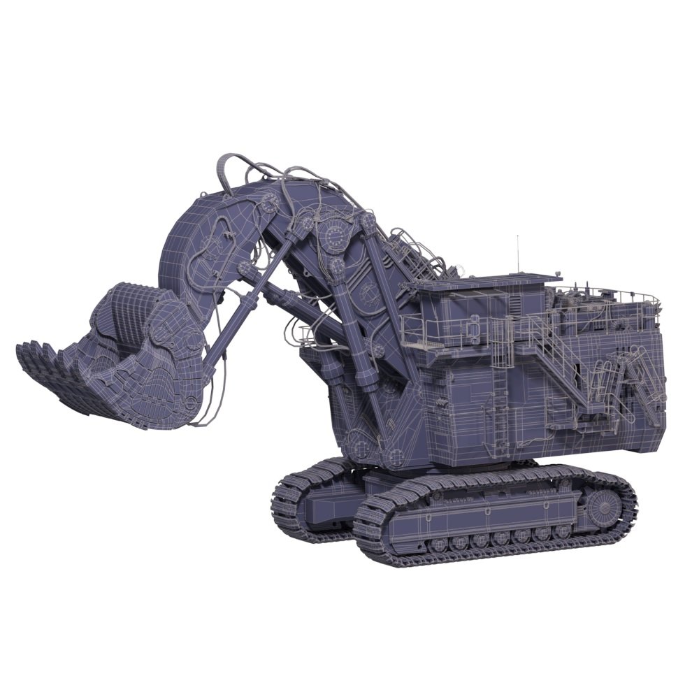 Excavator Caterpillar 6090 FS Hydraulic Front Shovel 3D Model in Heavy ...