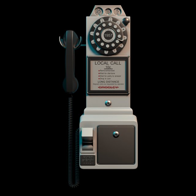 telephone 3D Model in Phone and Cell Phone 3DExport
