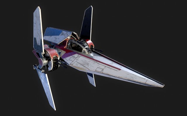 V - Wing Star Wars 3D Model in Fantasy Spacecraft 3DExport