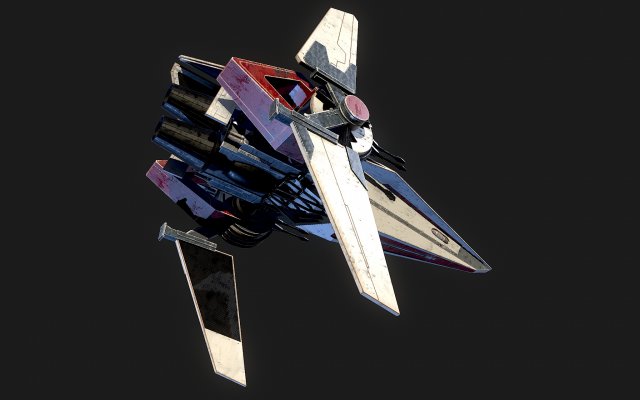 V - Wing Star Wars 3D Model in Fantasy Spacecraft 3DExport