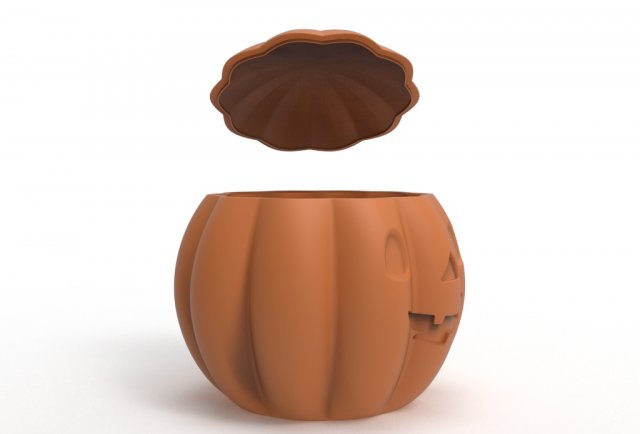 Pumpkin pot 3D Print Model in Decor 3DExport