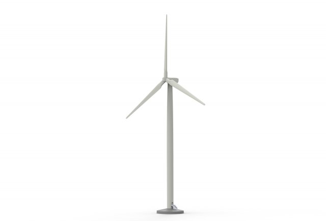 Wind turbine 3D Model in Buildings 3DExport