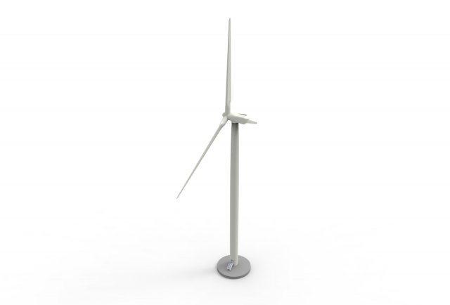 Wind turbine 3D Model in Buildings 3DExport