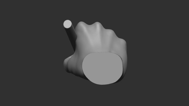 Writing hand posture 3D print model 3D Print Model in Man 3DExport