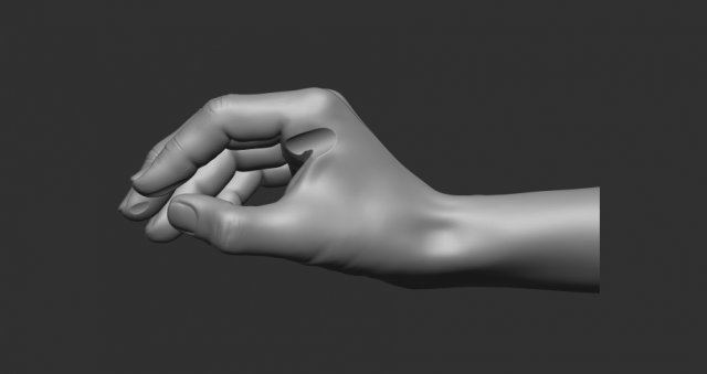 Writing hand posture 3D print model 3D Print Model in Man 3DExport