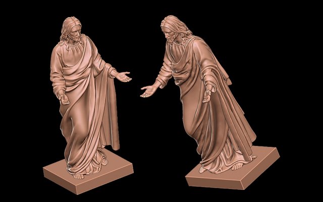 Blessing jesus 3d print 3D print model 3D Print Model in Figurines 3DExport