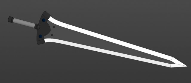 kirito swords sword art online Free 3D Model in Melee 3DExport