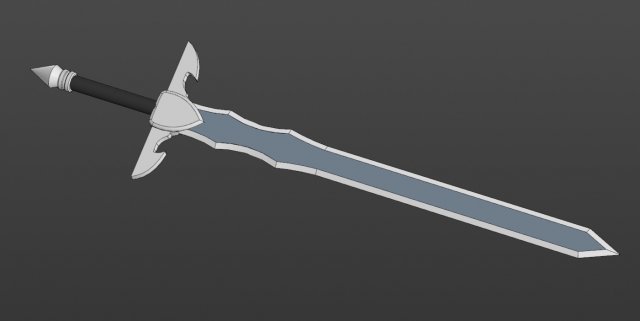 kirito swords sword art online Free 3D Model in Melee 3DExport