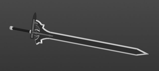 kirito swords sword art online Free 3D Model in Melee 3DExport