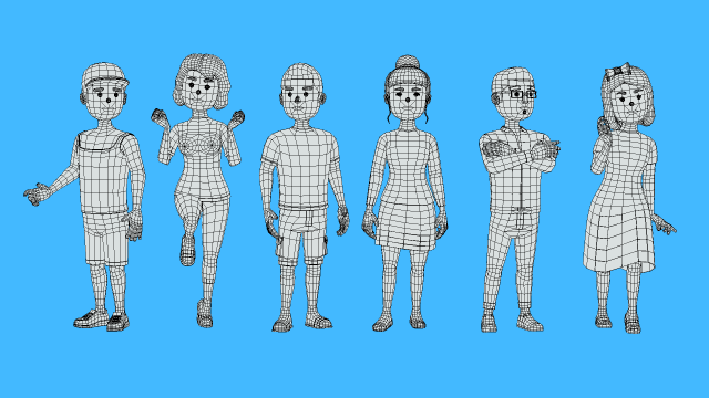 HYPER CASUAL CHARACTERS VOL 4 3D Model in Woman 3DExport