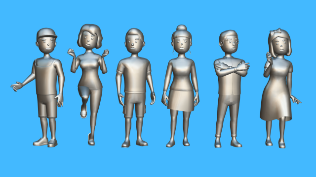 HYPER CASUAL CHARACTERS VOL 4 3D Model in Woman 3DExport