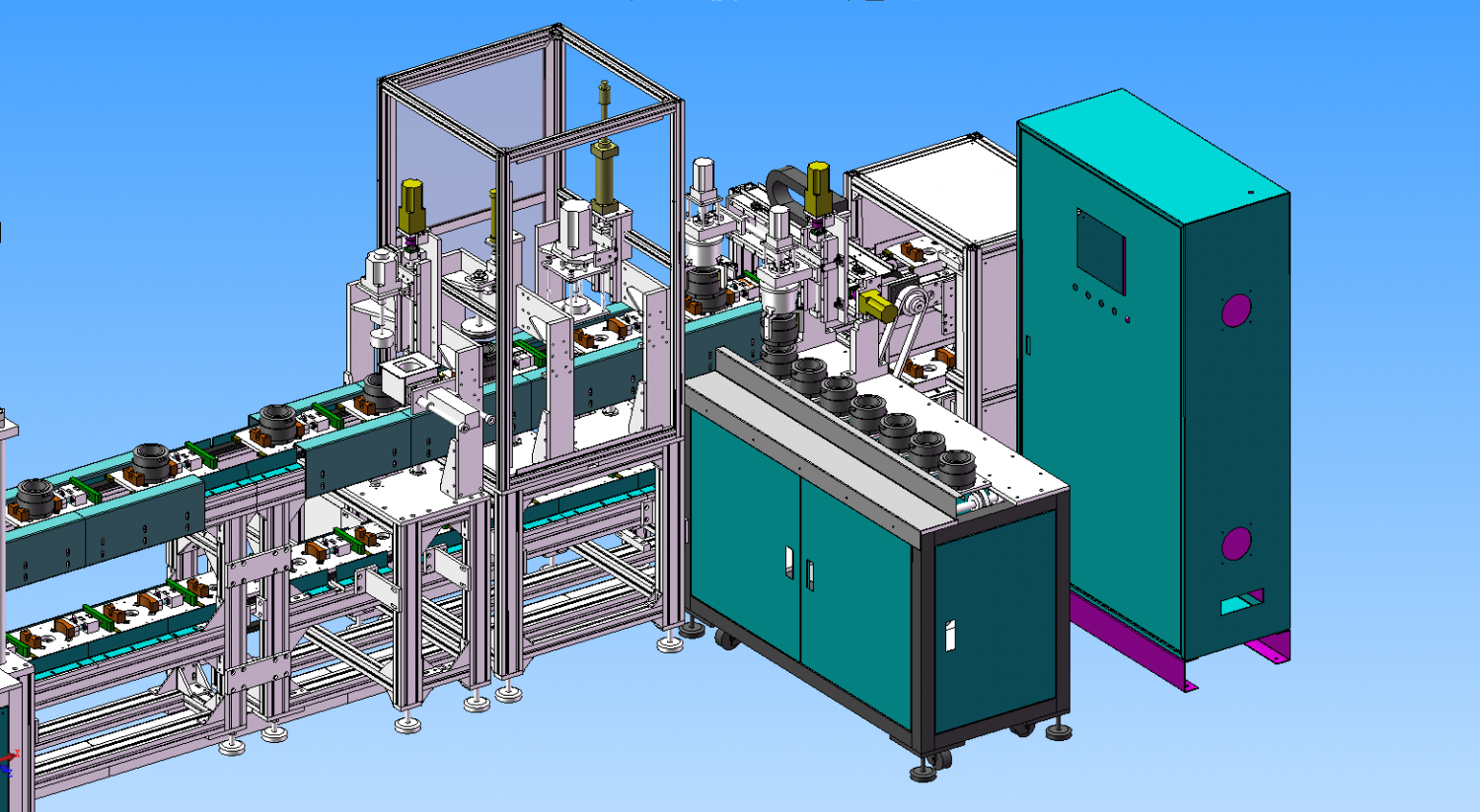 Automatic production line of high power motor assembly line 3D Model in ...