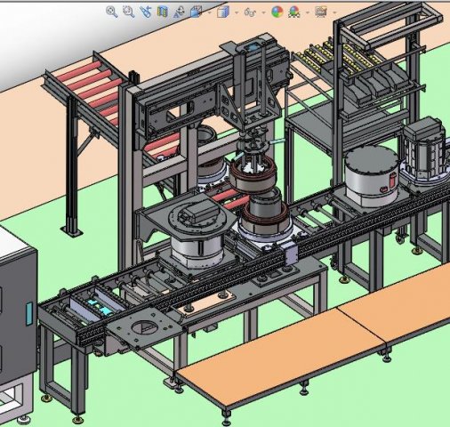 motor assembly line 3D Model in Machines 3DExport
