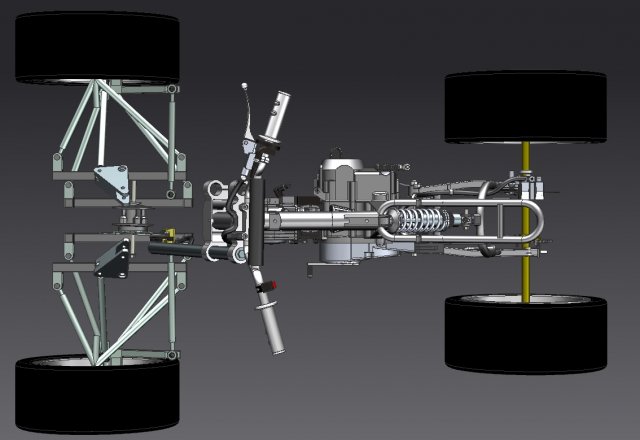 four wheel cross country motorcycle frame 3D Model in Concept 3DExport
