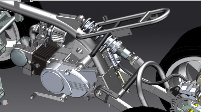four wheel cross country motorcycle frame 3D Model in Concept 3DExport