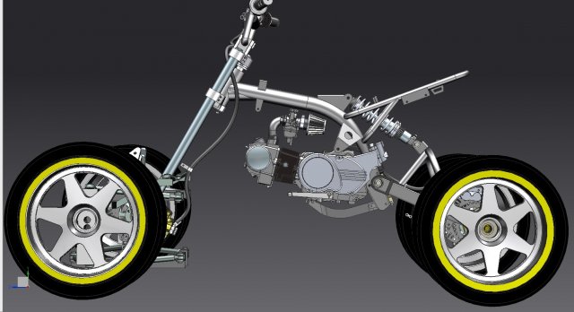 four wheel cross country motorcycle frame 3D Model in Concept 3DExport