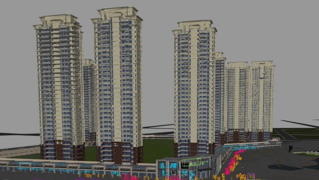 of modern sales office building appearance 3D Model in Buildings 3DExport